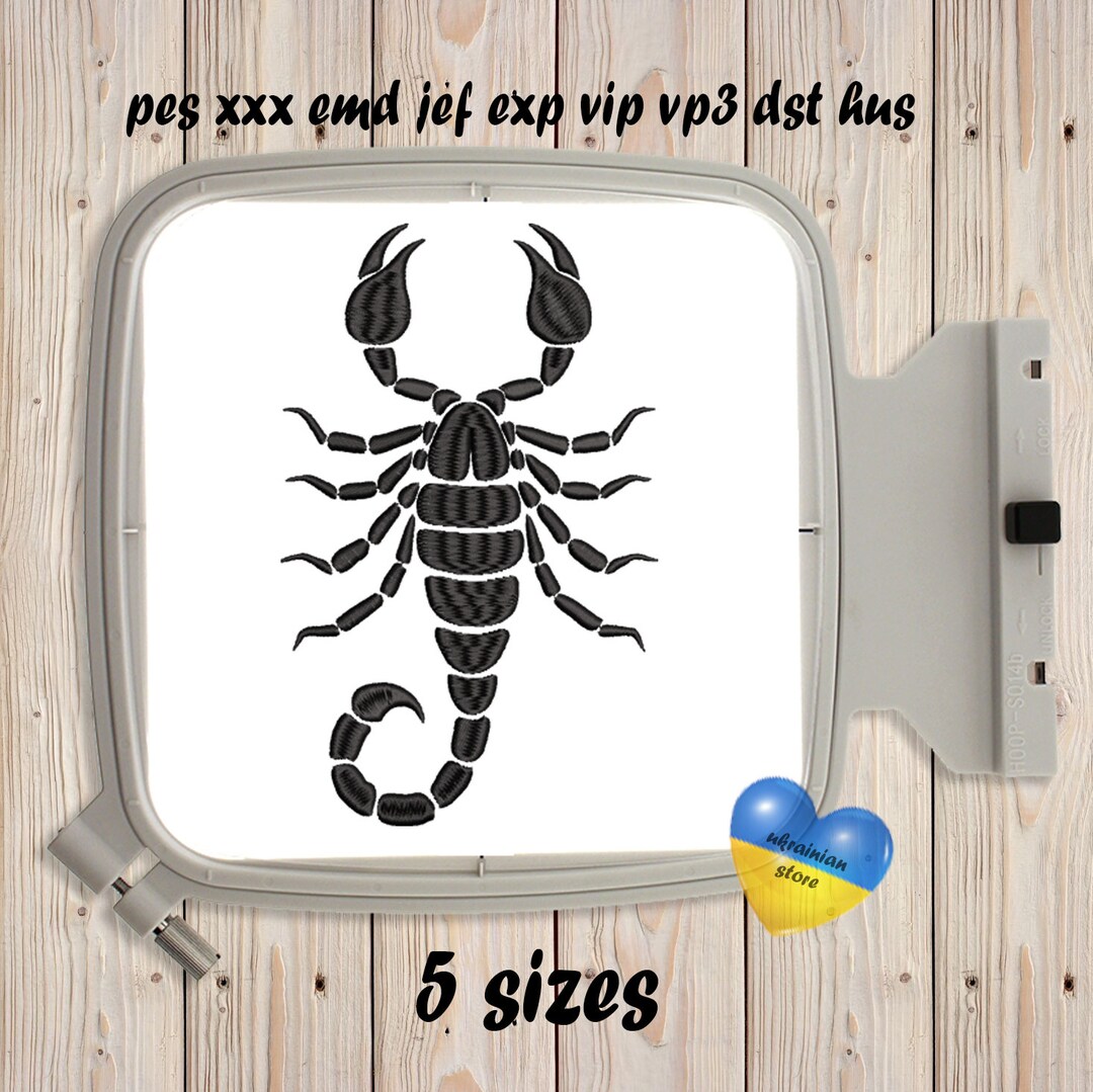 Scorpio Embroidery Design Silhouette Embroidering Machine Embroidery ...
