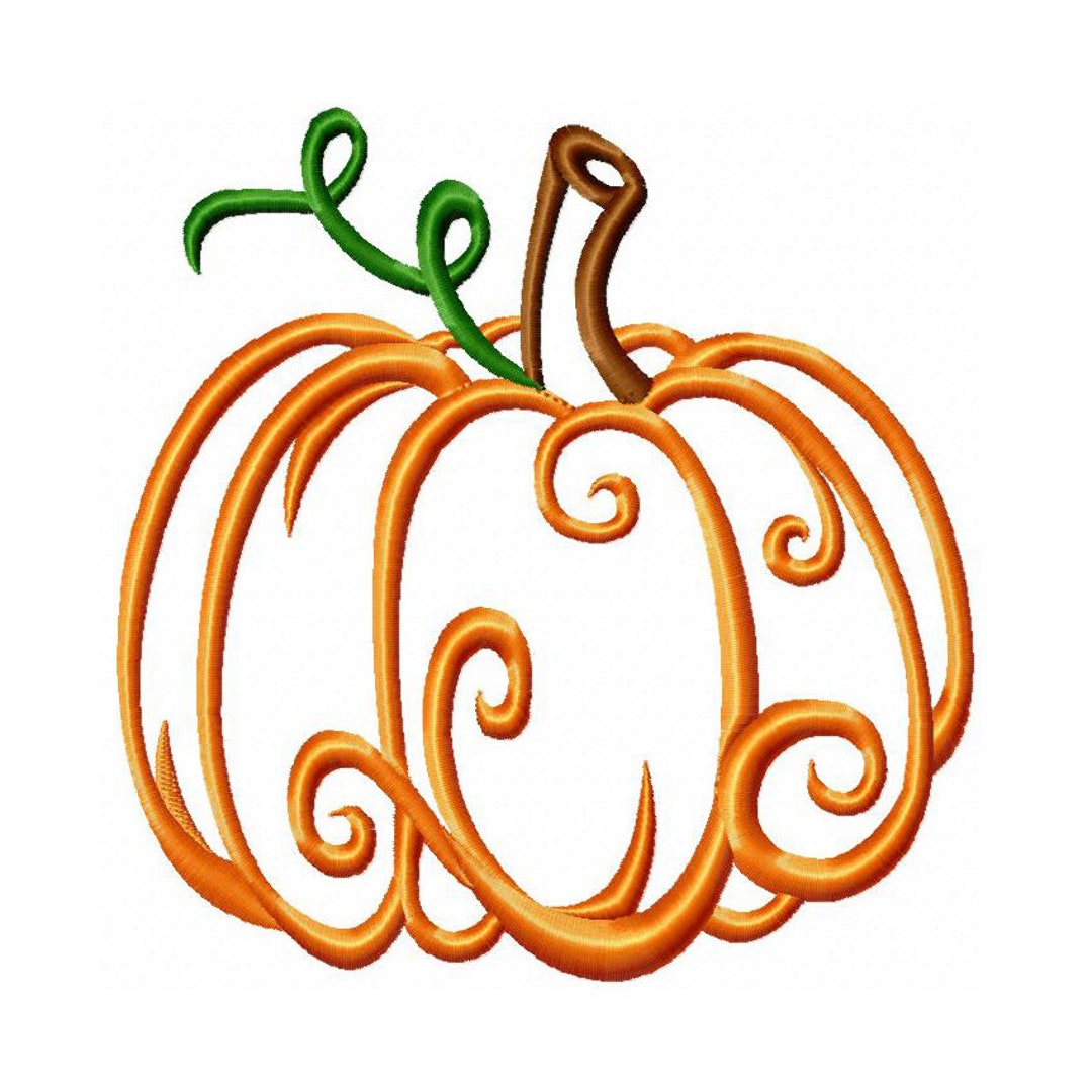 Pumpkin 10 Machine Embroidery Design Halloween Instant Download Fill ...