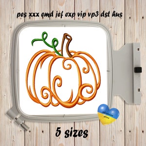 Pumpkin #10 Machine Embroidery Design Halloween Instant Download Fill ...
