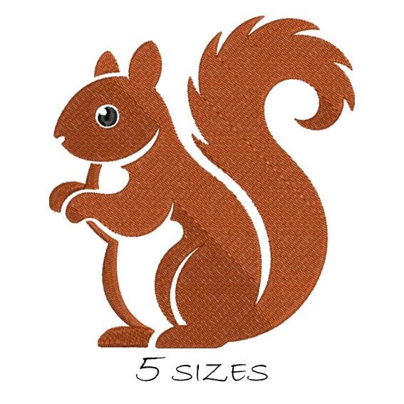 Cute Squirrel Machine Embroidery Design Woodland Animal Embroidery ...