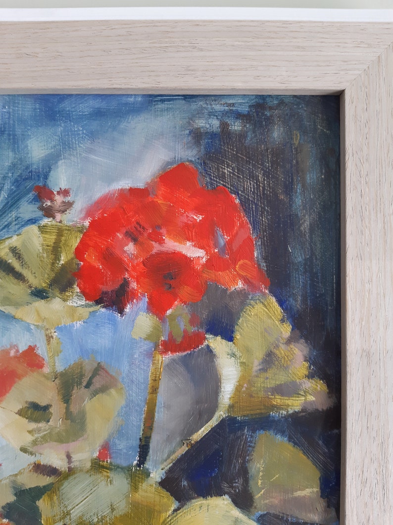 Geranium Oil Painting - Etsy