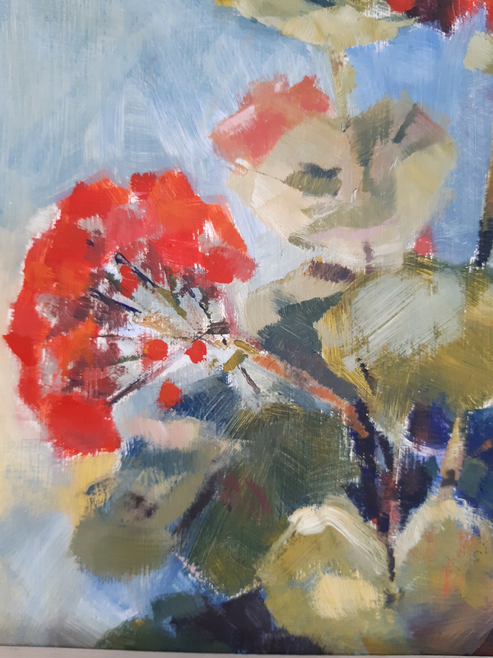 Geranium Oil Painting - Etsy