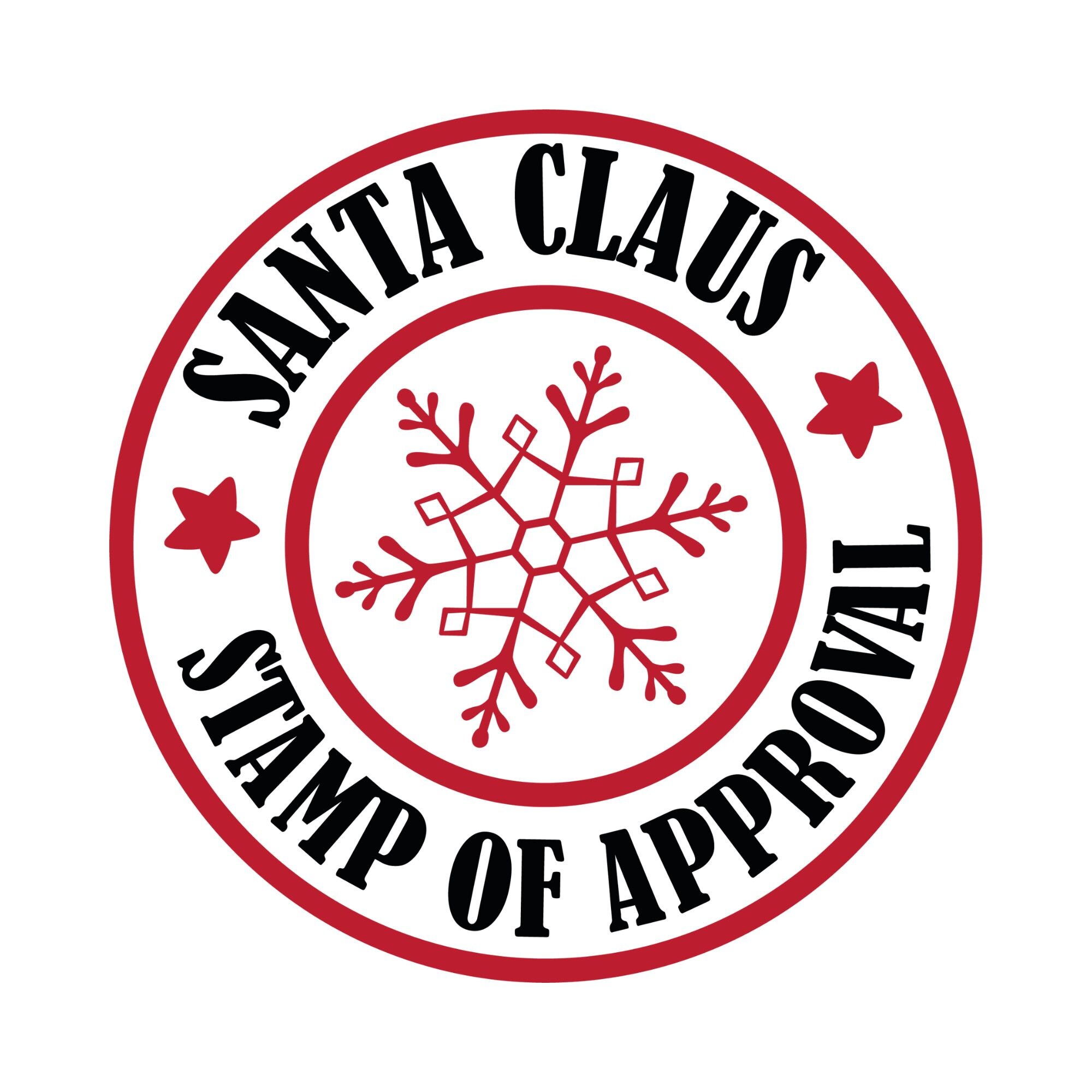 Timbro di approvazione di Babbo Natale Download digitale di file PNG ...