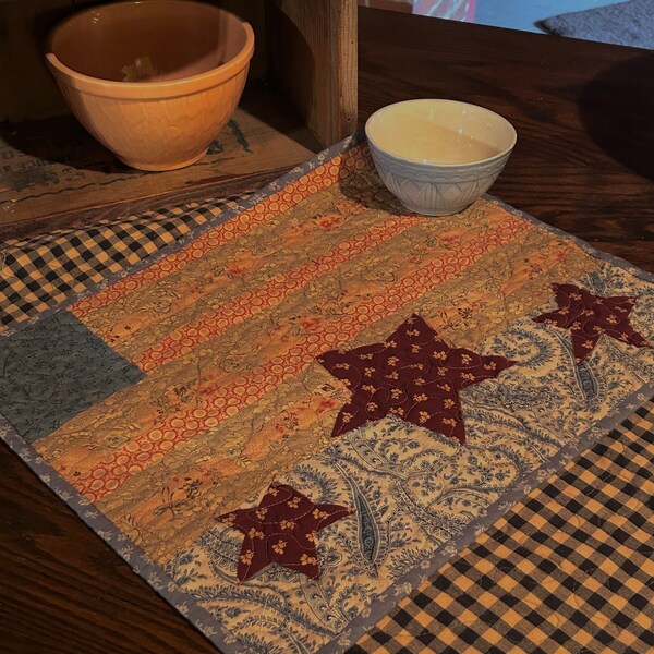 Primitive Quilt - Etsy