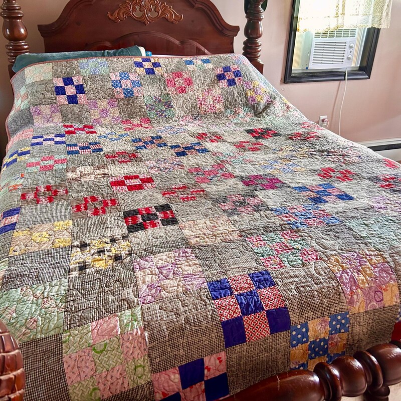 Nine Patch Quilt - Etsy