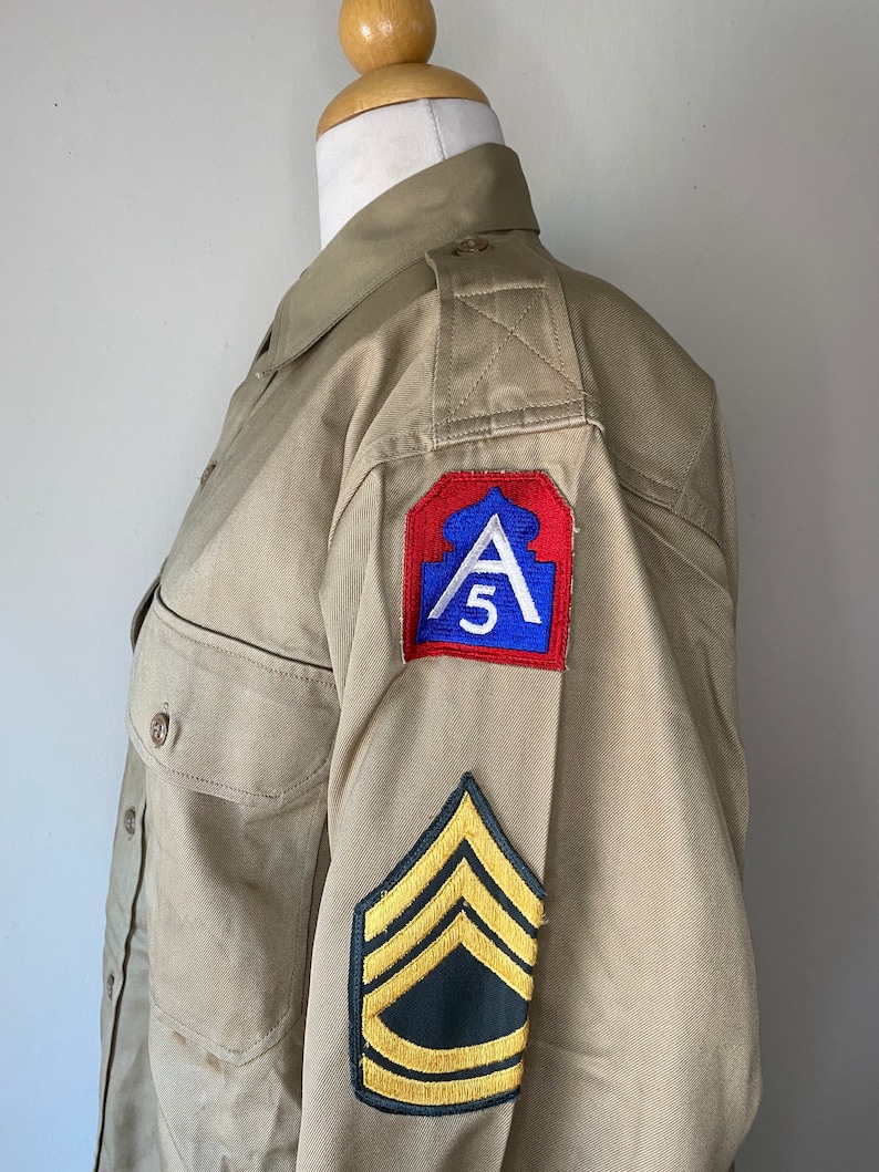 1940s Wwll 5th Army Officers Utility Shirt North Class A - Etsy