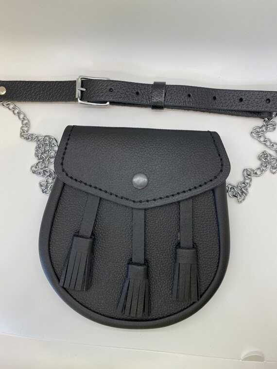 Medieval Renaissance Scottish Kilt Leather Day Sporran - Gem