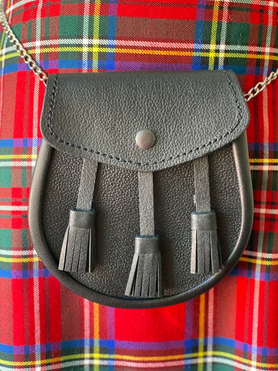 Medieval Renaissance Scottish Kilt Leather Day Sporran - Gem