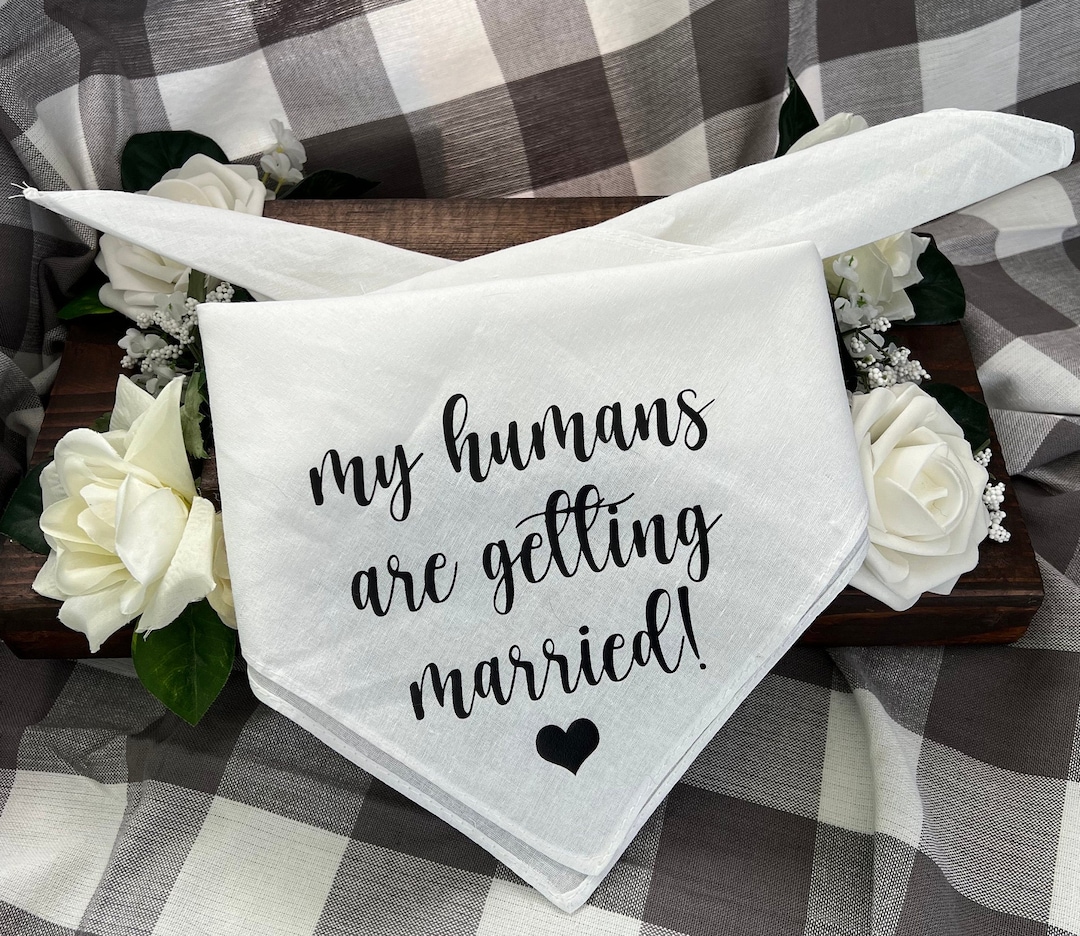 Dog Wedding Bandana | My Humans Are Getting Married | Engagement ...