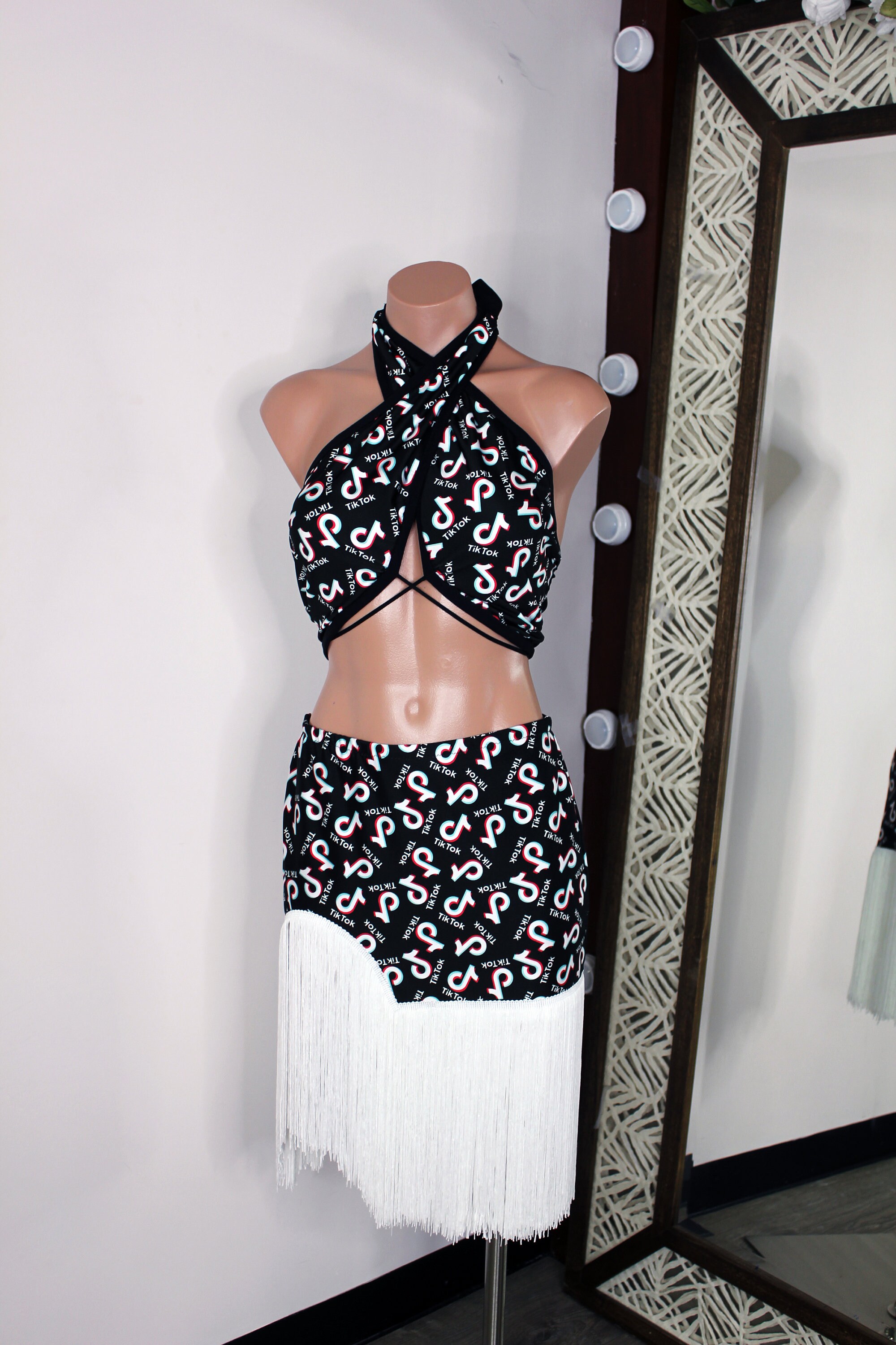 Tiktok Fringe Skirt - Etsy