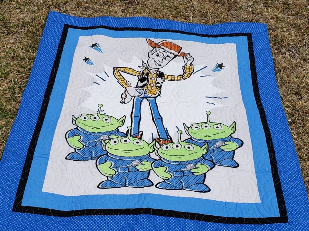 Handmade Baby Quilt, Toy Story, Woody & Aliens, Ships Free in US - Etsy