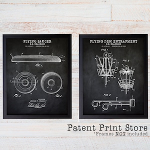 Frisbee Patent Art. Frisbee Patent Print Set. Frisbee Art. Frisbee ...