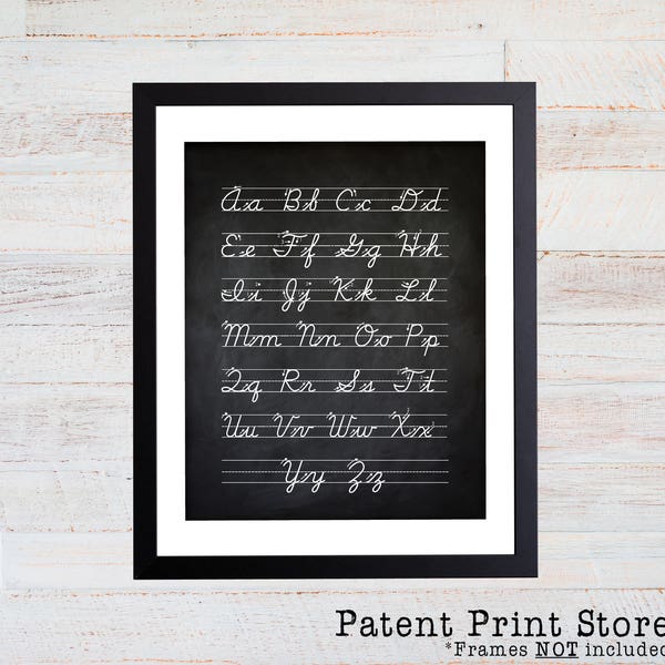 Cursive Alphabet - Etsy