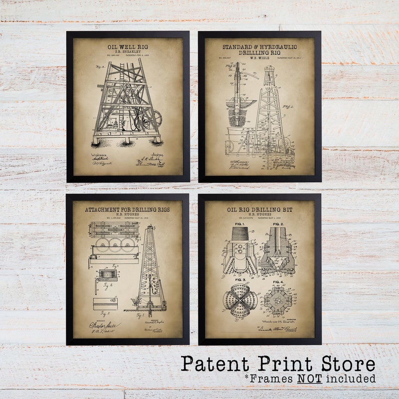 Oil Rig Vintage Wall Art - Etsy