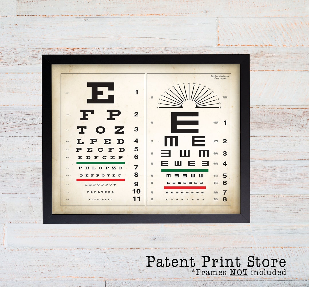 Snellen Eye Chart Art Print, Optometry Poster - Etsy