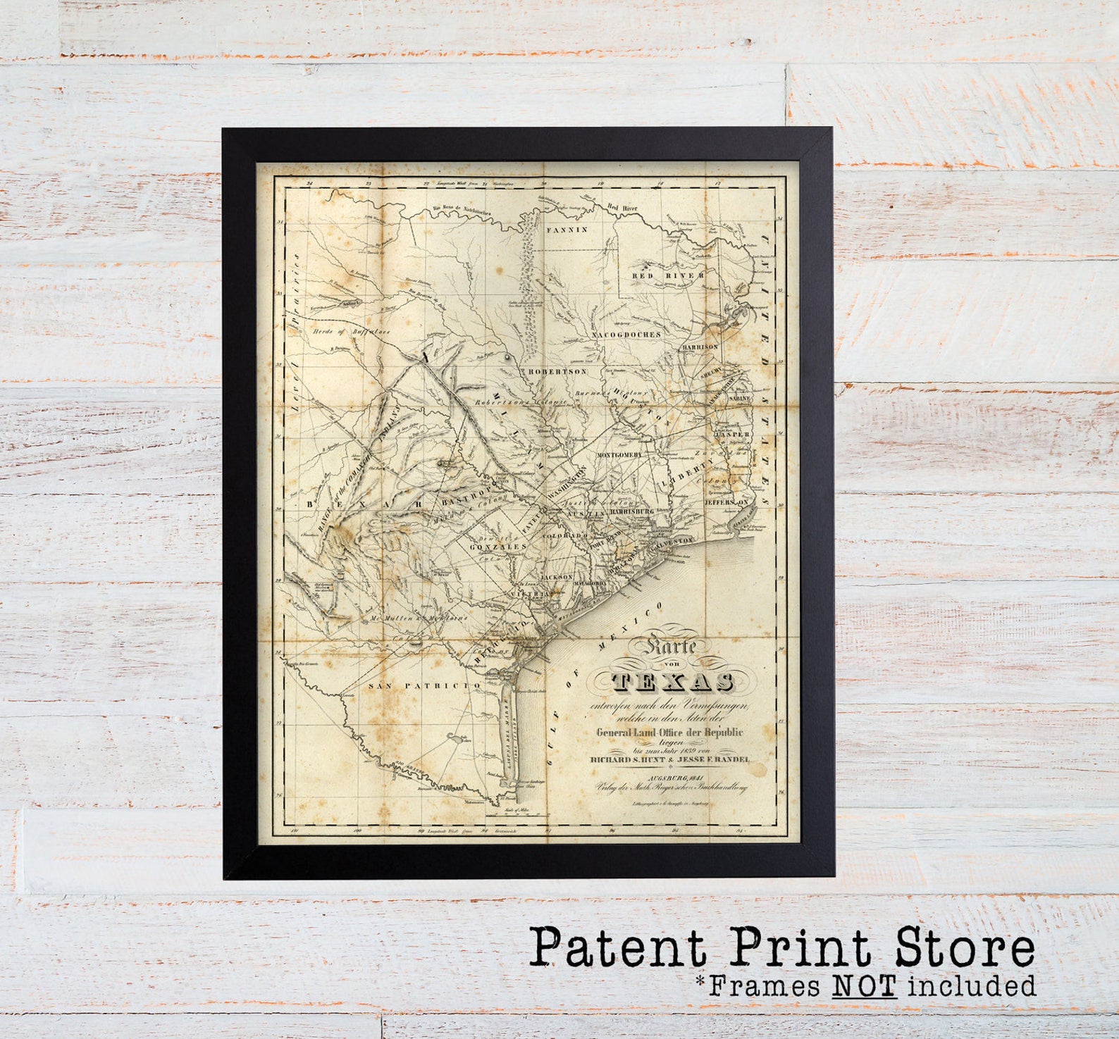 Antique Texas Map. Texas Print. Texas Art. Historic Map. Map Decor. Map ...