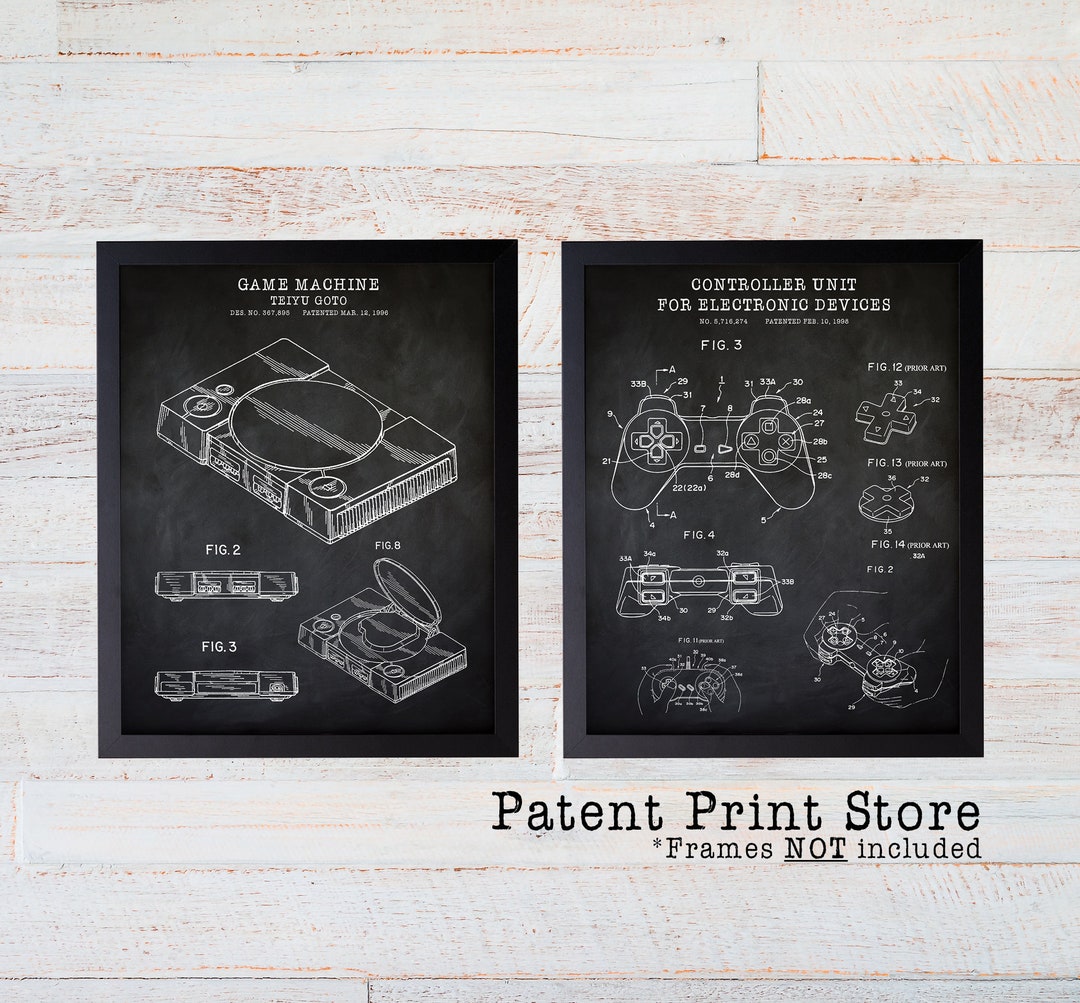Playstation Patent Poster. Video Game Art. Video Game Poster. Video ...