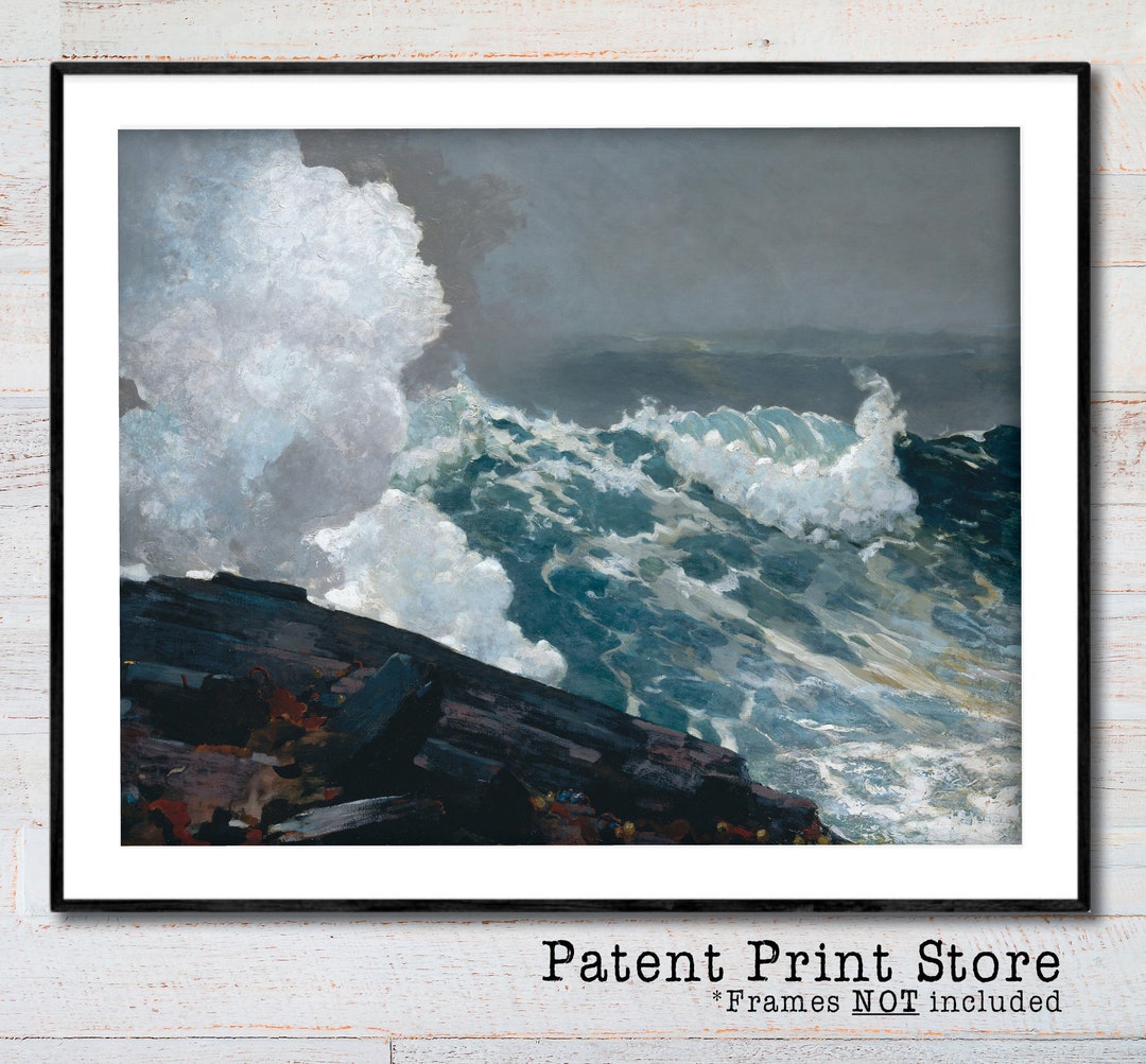 Winslow Homer Northeaster Print, Ocean Waves Art, Coastal Decor - Etsy