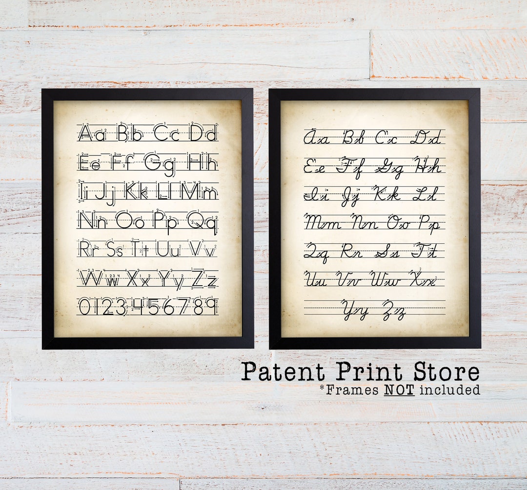 Alphabet Chart Print. Childrens Room Wall Art Print. Alphabet Poster ...