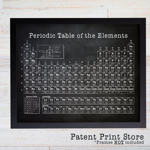 Periodic Table Wall Art Print Periodic Table of Elements - Etsy