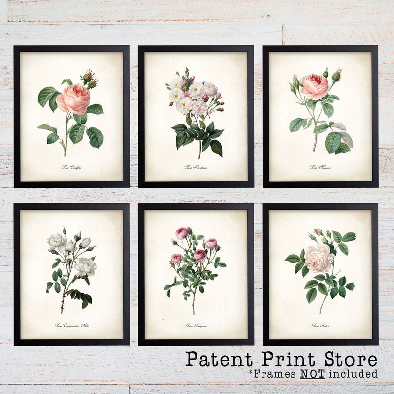 Printed Roses - Etsy