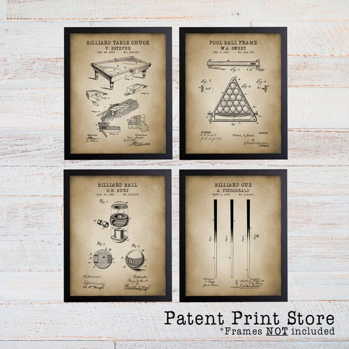 Pool Table Wall Art Billiards Room Decor Pool Poster Decor - Etsy