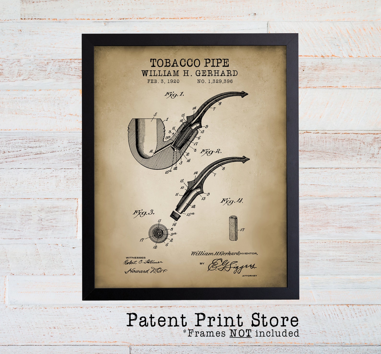 Pipe Patent Art. Pipe Patent. Pipe Poster. Vintage Pipe Art. - Etsy