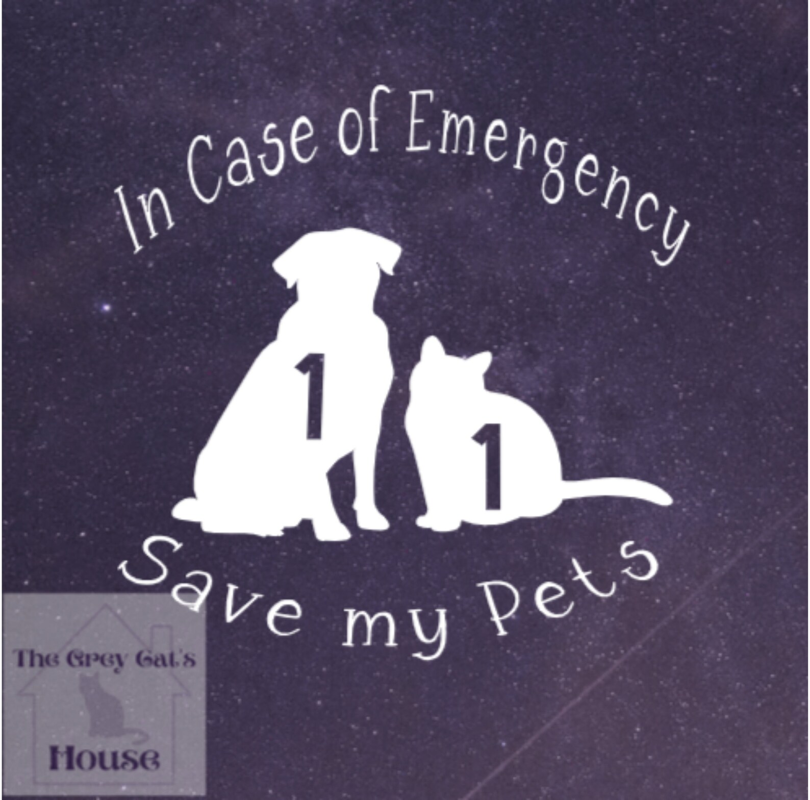 Customizable Pet Emergency Vinyl Decal/ Save My Pets Sticker/ in Case ...