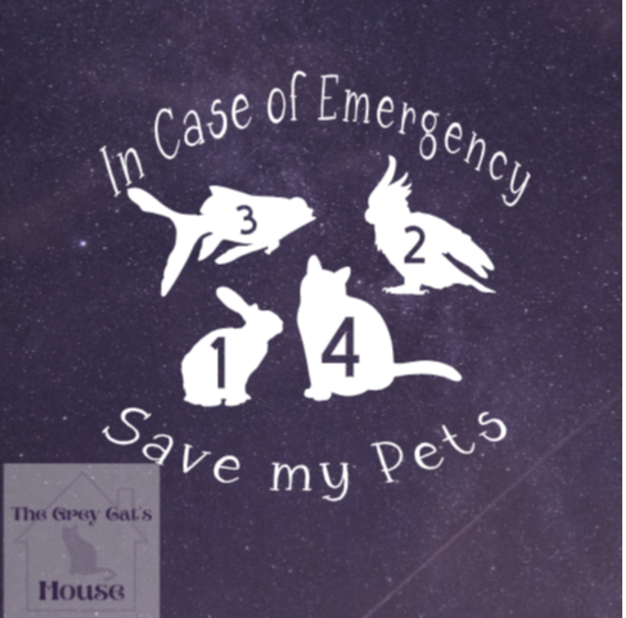 Customizable Pet Emergency Vinyl Decal/ Save My Pets Sticker/ in Case ...