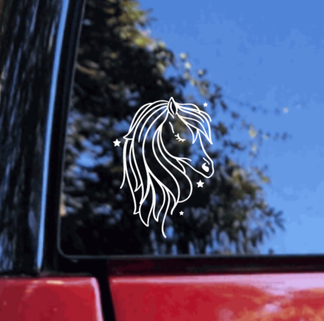 Sparkle Horse Decal, Permanent Vinyl Sticker for Laptop, Car, Drinkware ...