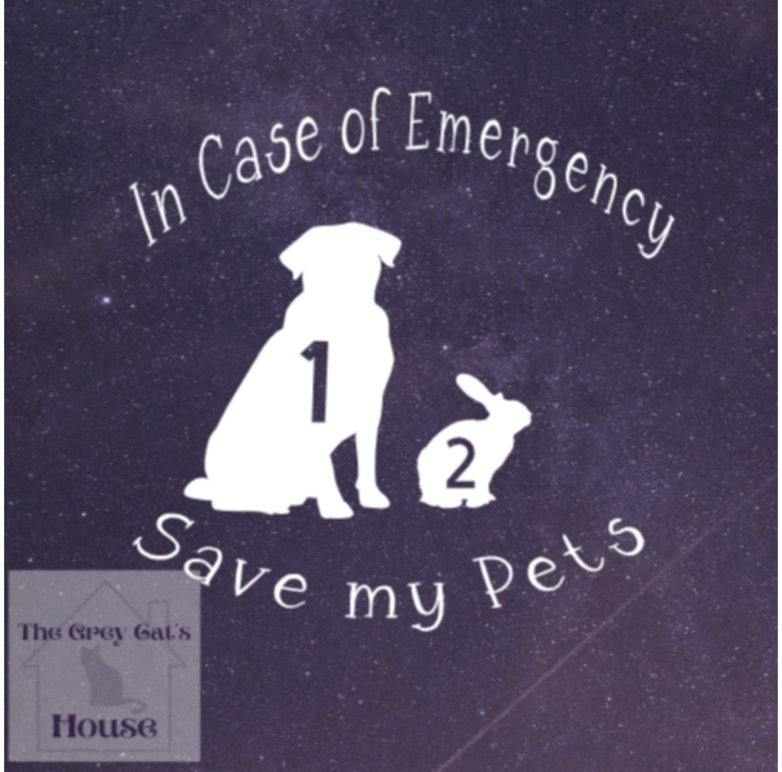 Customizable Pet Emergency Vinyl Decal/ Save My Pets Sticker/ in Case ...