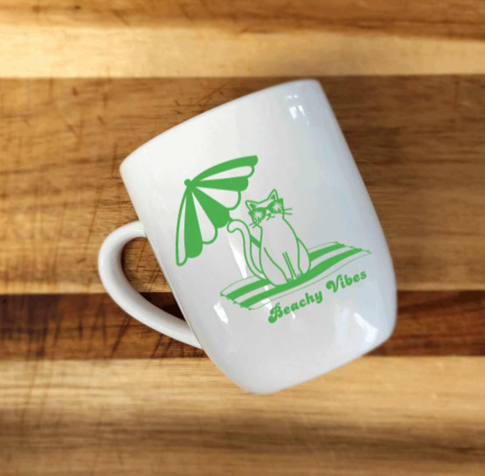 Summer Cat Decal Set, Three Permanent Vinyl Stickers for Your Car, Home ...