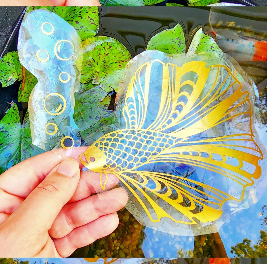 Betta Fish Suncatcher, Prismatic Window Cling Rainbow Sun Catcher With ...