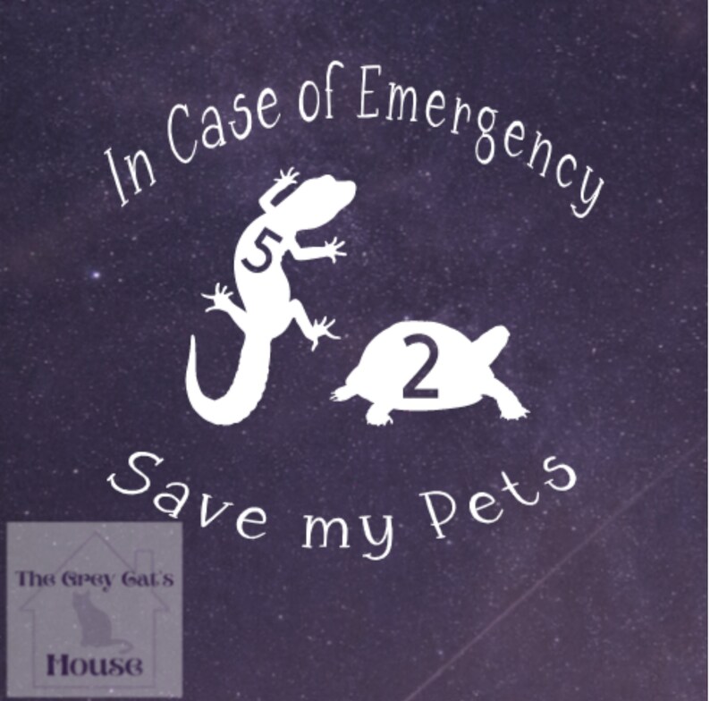 Customizable Pet Emergency Vinyl Decal/ Save My Pets Sticker/ in Case ...