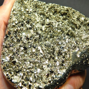 Pyrite Crystal Heart Palm Stone, Iron Pyrite Geode, Healing Crystals ...
