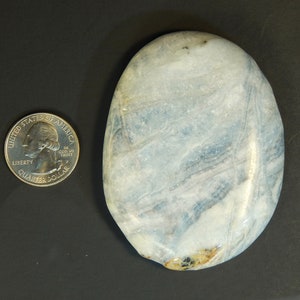 Blue Scheelite 1/4lb Palmstone Crystal, Healing Crystals Palm Stone 3 ...