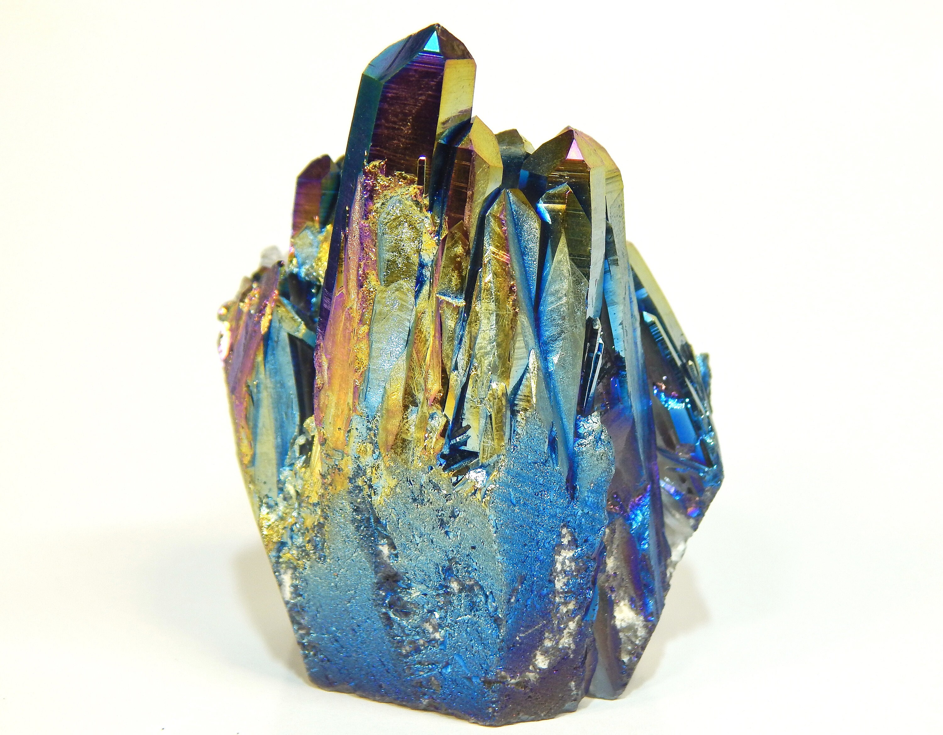 Cobalt Aura Quartz Freestanding Terminated Crystal Cluster | Etsy