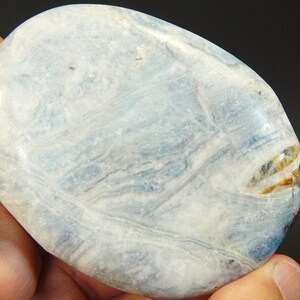 Blue Scheelite 1/4lb Palmstone Crystal, Healing Crystals Palm Stone 3 ...