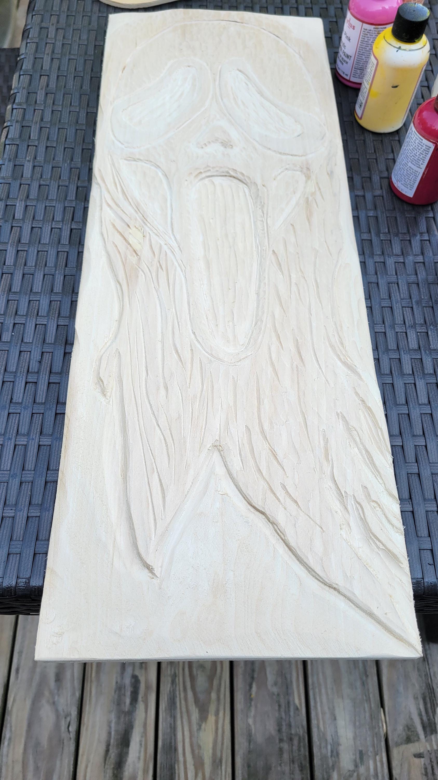 Ghostface Scream / Ghostface Scream Wood Carving / Ghostface Scream ...