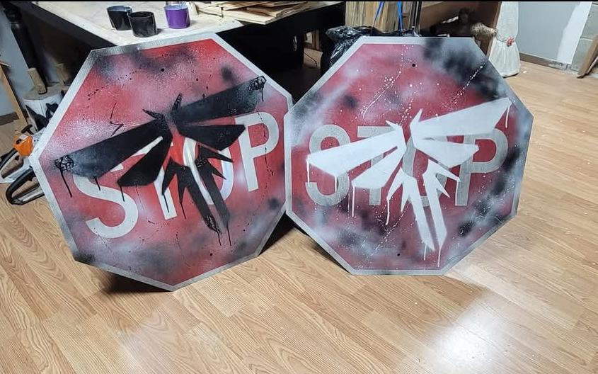 The Last of Us Custom Fireflies Stop Sign 'huge. 30x30 Wall Sign - Etsy