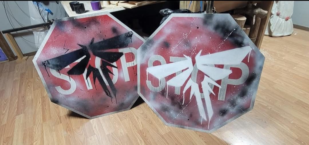 The Last of Us Custom Fireflies Stop Sign 'huge. 30x30 Wall Sign - Etsy