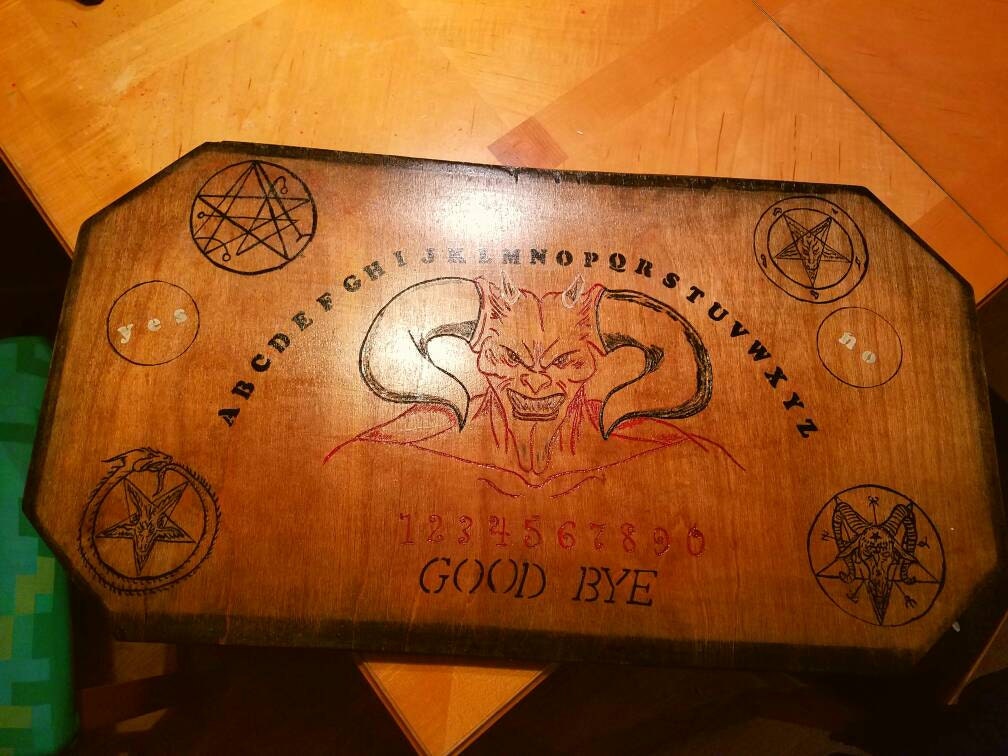 Satanic demonic Ouija's talking board with skull | Etsy