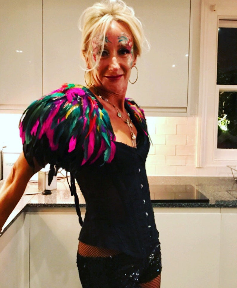 Pride Feather Epaulettes Multicolour Wings Rainbow Shoulder Pieces ...
