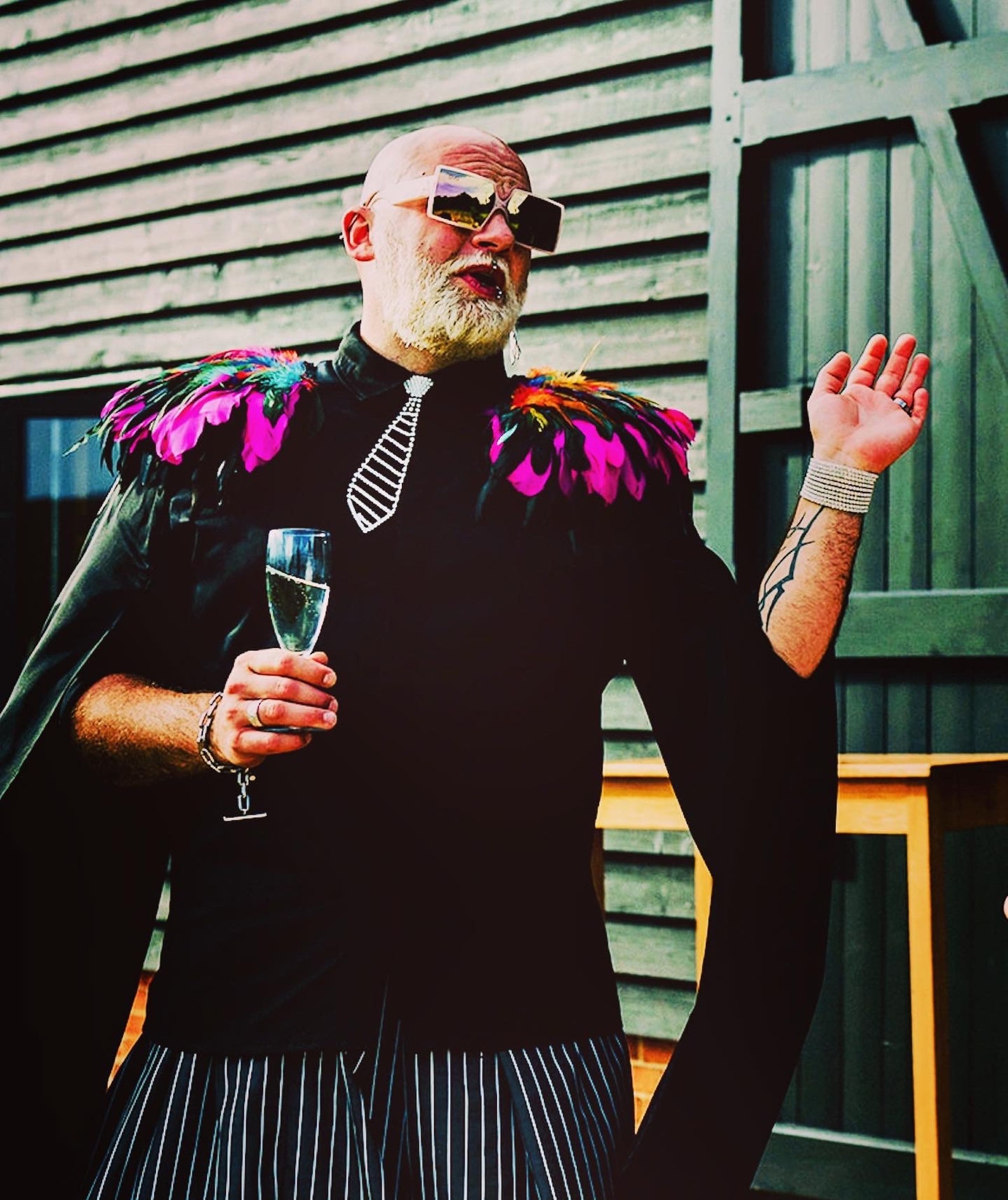Pride Feather Epaulettes Multicolour Wings Rainbow Shoulder Pieces ...