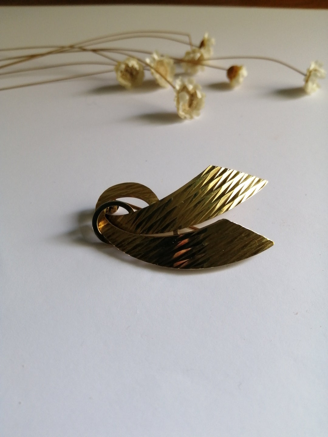 Vintage Andreas Daub Rolled Gold Abstract Brooch - Etsy