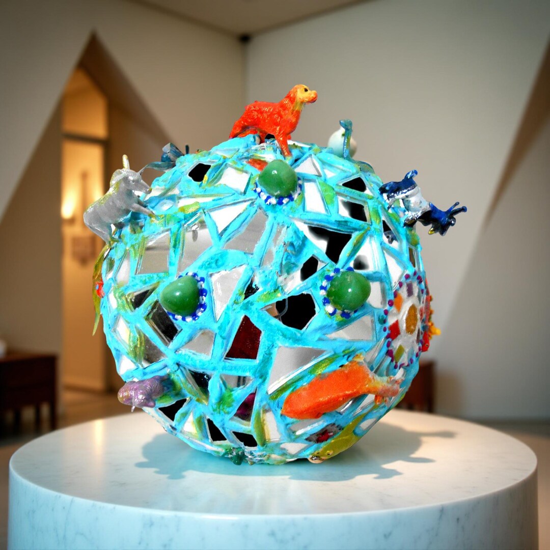 Mobile Sphere Sculpture, Mosaic Art, Painting, and Recycling -planet ...