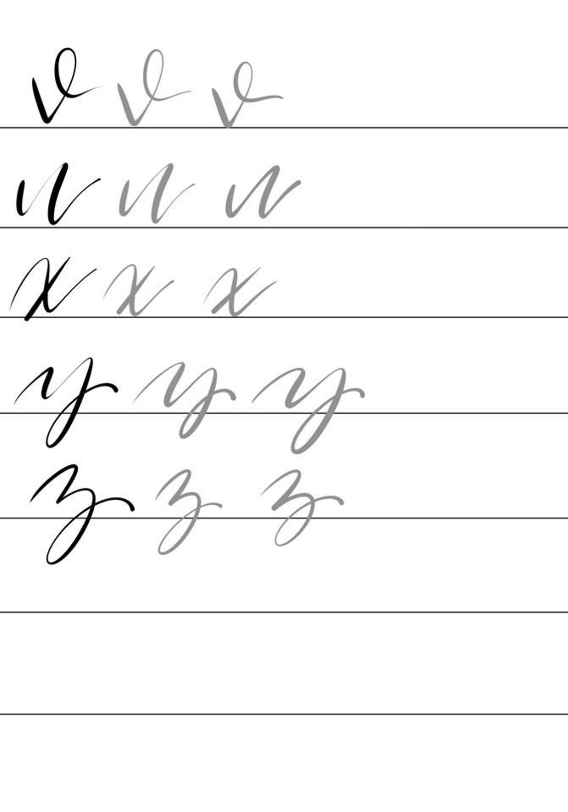 Hand Lettering Worksheets - Etsy