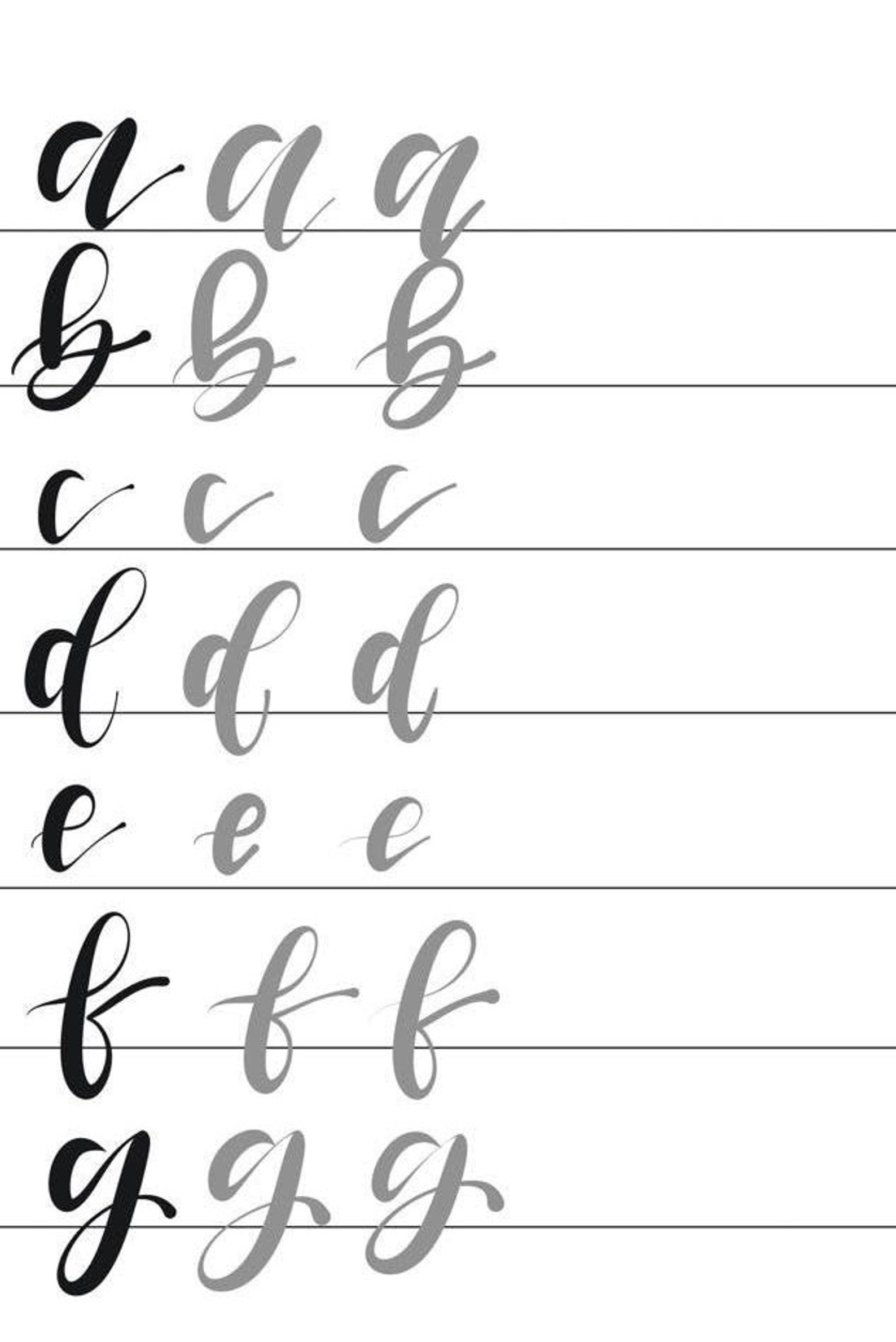 Hand Lettering Worksheets - Etsy