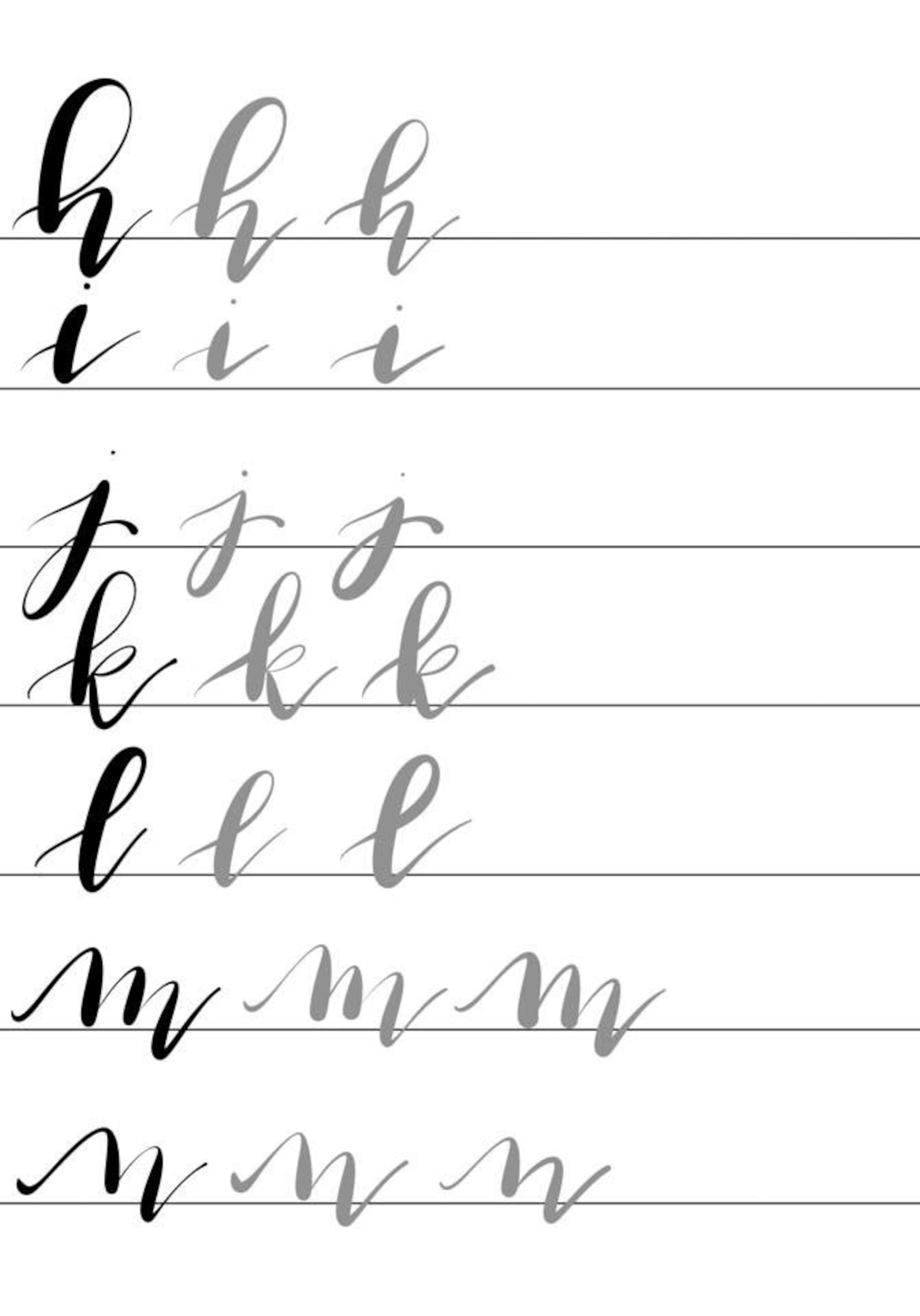 Hand Lettering Worksheets - Etsy