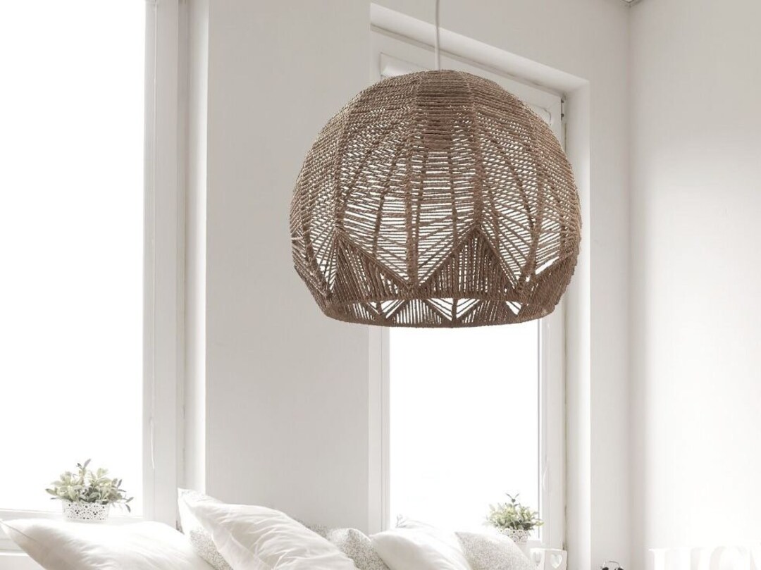 Jessica Rattan Pendant Light Rope Lighting Chandelier Interior Designer ...